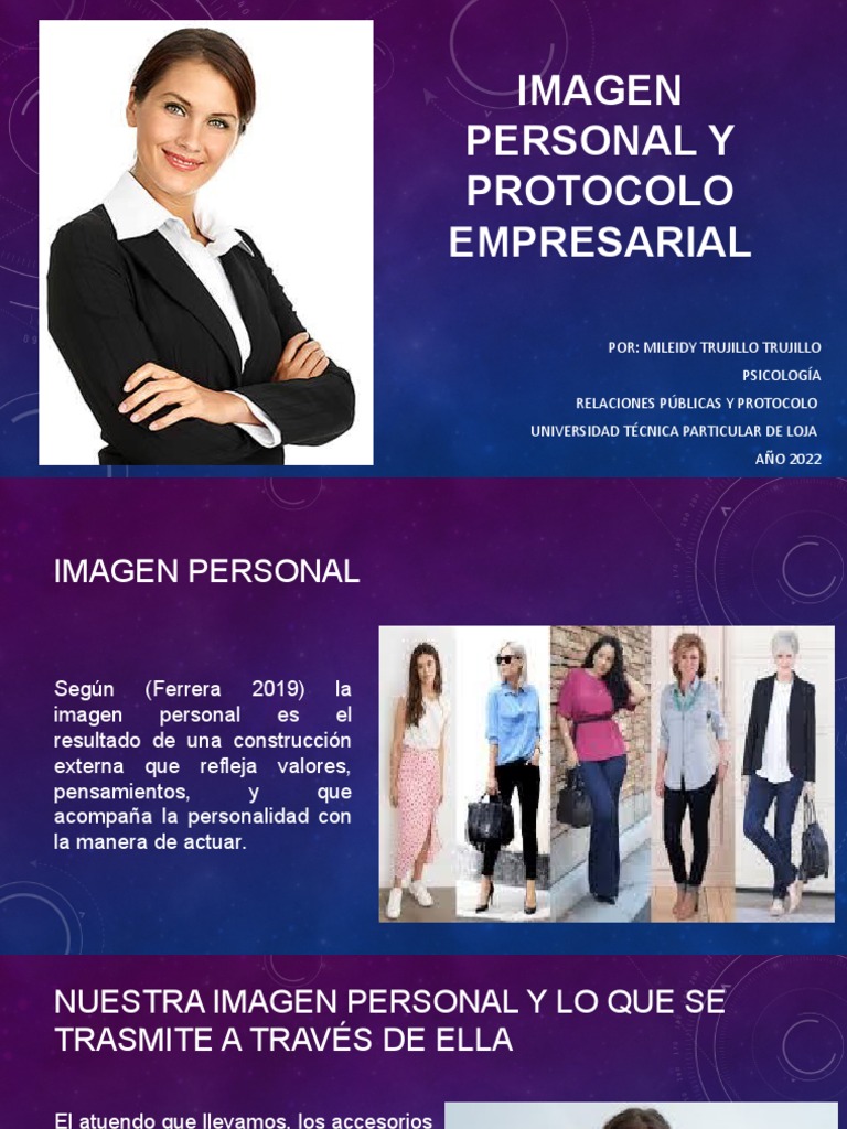 Protocolo y Imagen Personal Empresarial | PDF | Etiqueta | Ropa