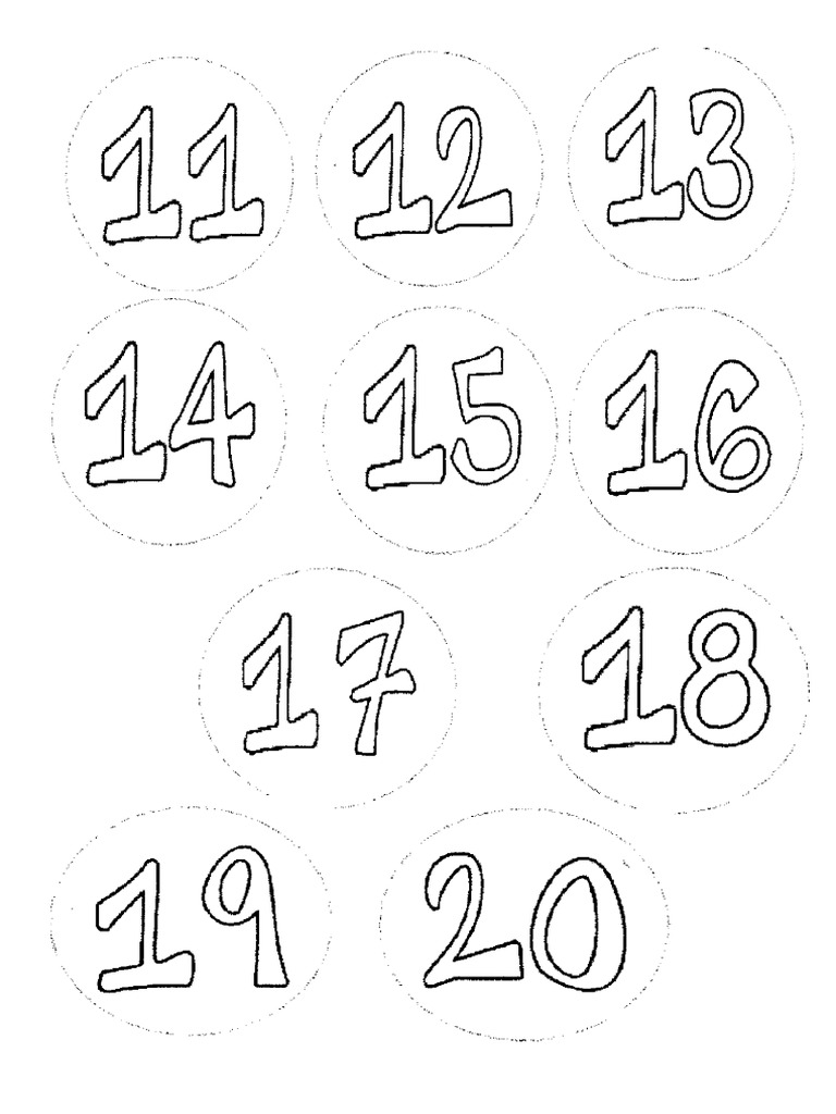 Números Del 11 Al 20 | PDF