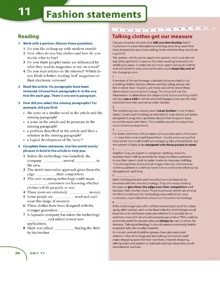 Objective Advanced Students Book (C1) - 70-71 | PDF