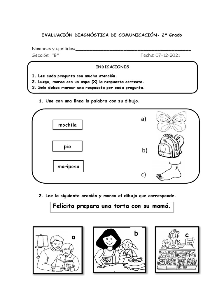 Prueba de Comunicacion | PDF | Pollo