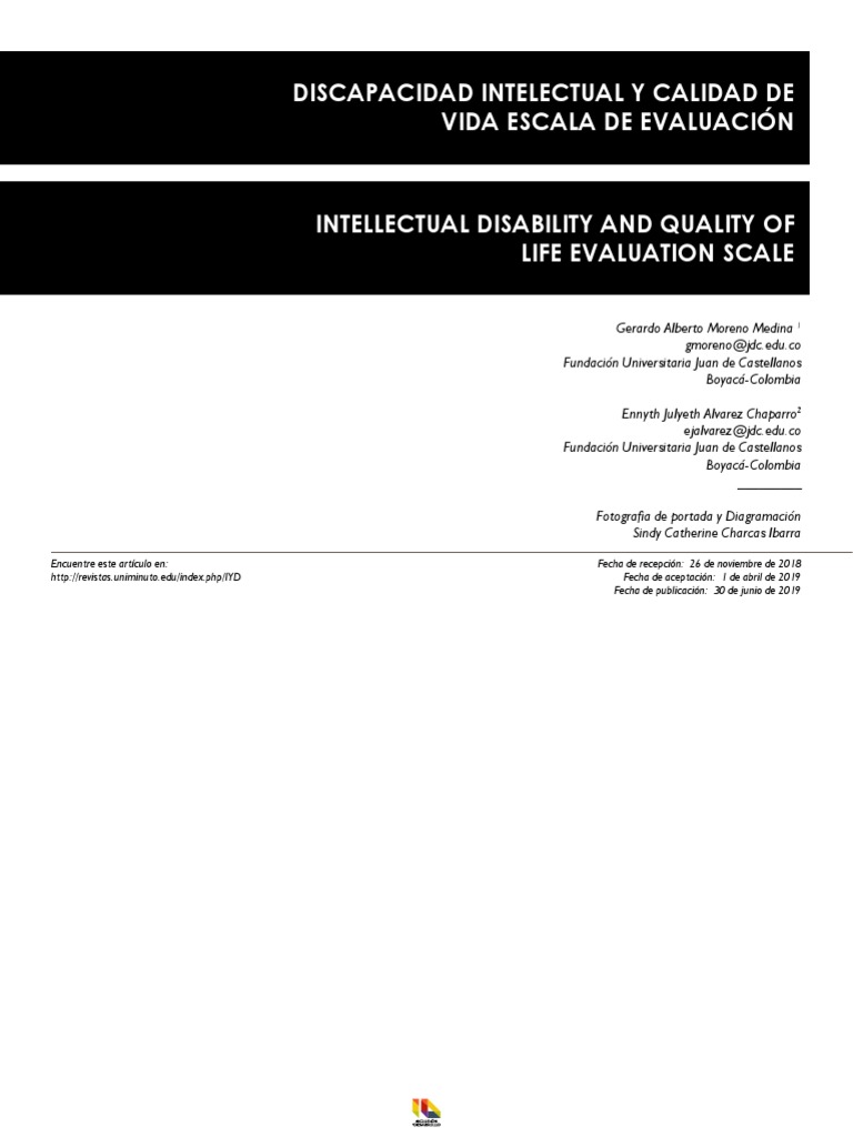 Discapacidad Intelectual y Calidad de Vida Escala de Evaluación | PDF ...