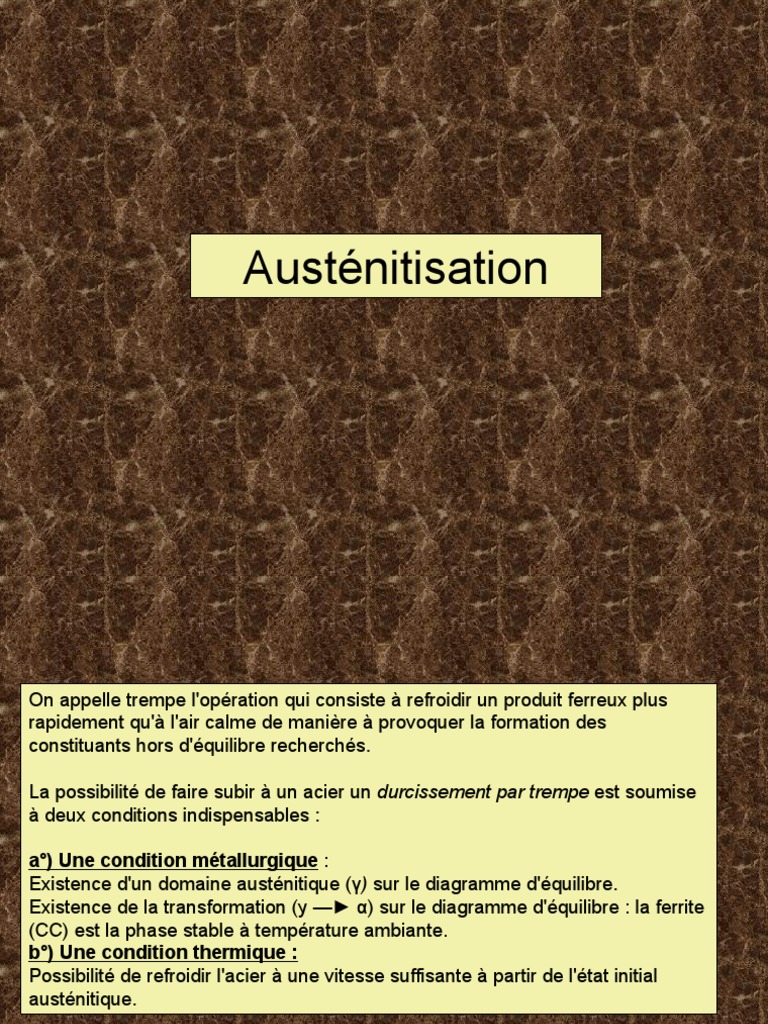 Austénitisation | PDF