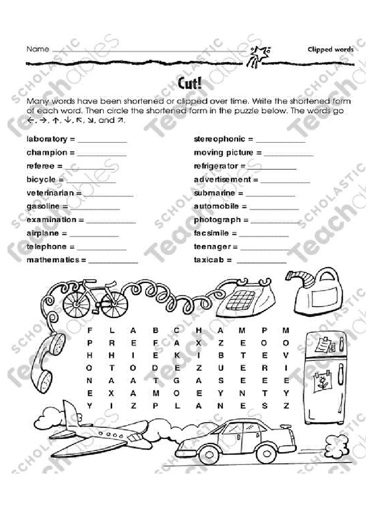 Clipped Words | PDF