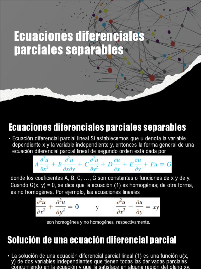 Ecuaciones Diferenciales Parciales Separables | Descargar gratis PDF | Ecuación diferencial ...