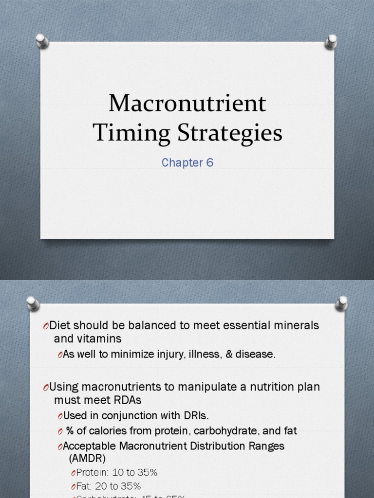 Macronutrient Timing Strategies 1 2 PDF | PDF | Fat | Aerobic Exercise