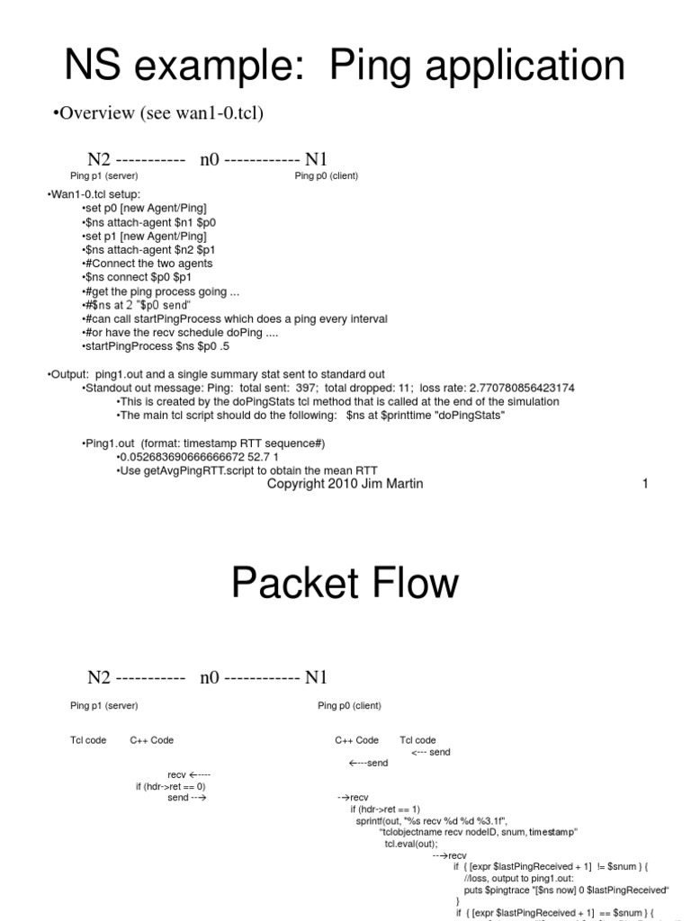 Ns Ping Example | PDF | Internet Protocols | Computer Networking