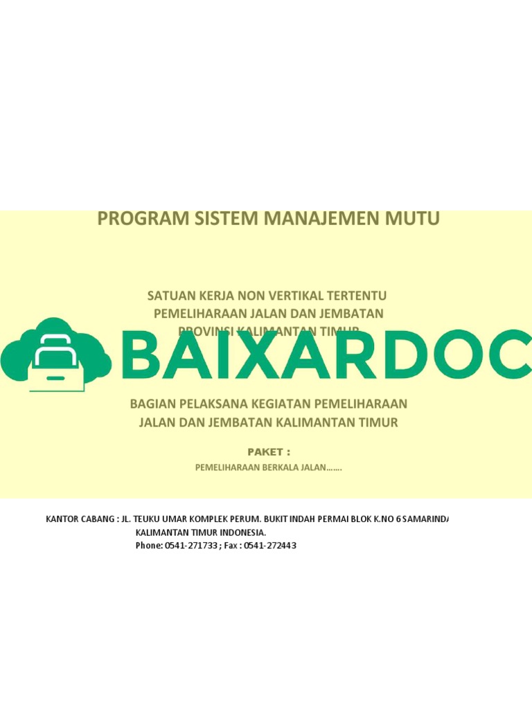 Rencana Mutu Kontrak RMK | PDF