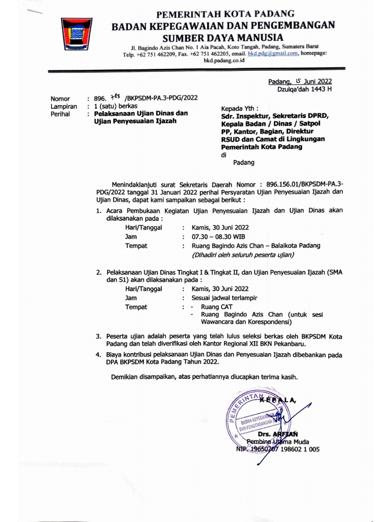 Edaran Pelaksanaan Udin PI 2022 | PDF