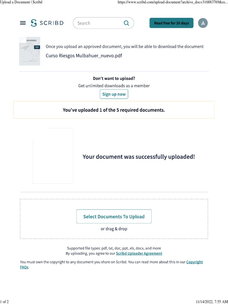 Upload A Document - Scribd 2 | PDF | Computers