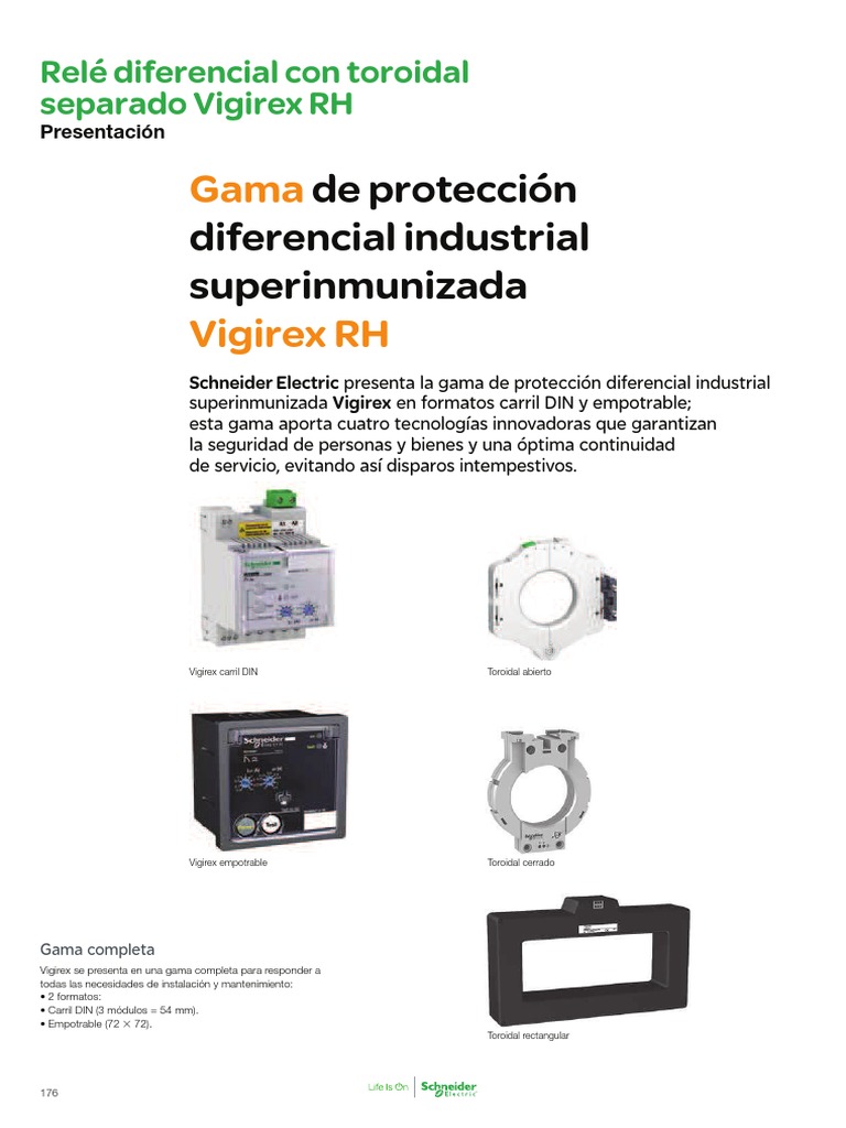 Info Técnica y Gama de Vigirex Clase a _ Si _ Industrial | PDF | Relé ...