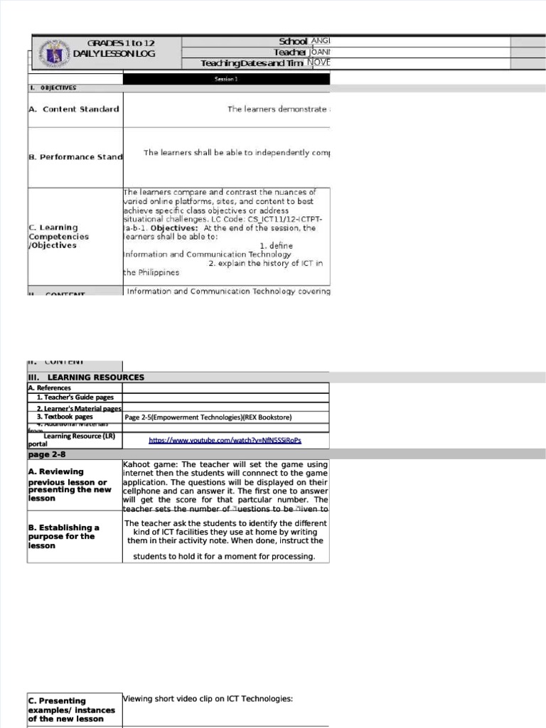 PDF DLL Empowerment Technology Compress | PDF | Educational Technology | Teachers