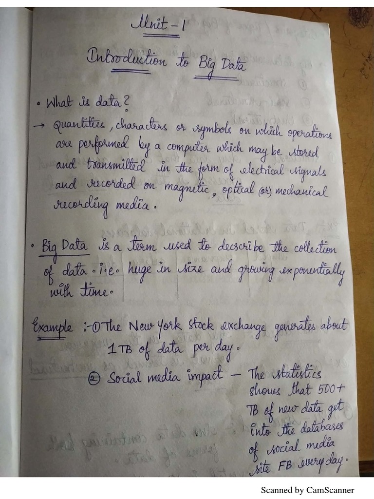 BDA Notes-1 | PDF | Big Data | Data Analysis