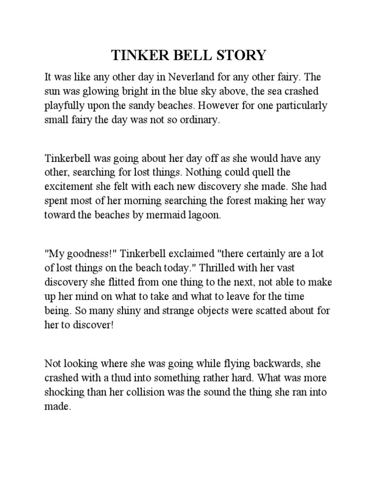 Tinker Bell Story | PDF | Neverland