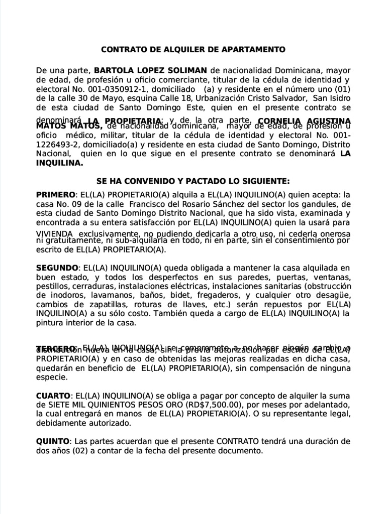 PDF Modelo de Contrato de Alquiler de Casa Compress | PDF