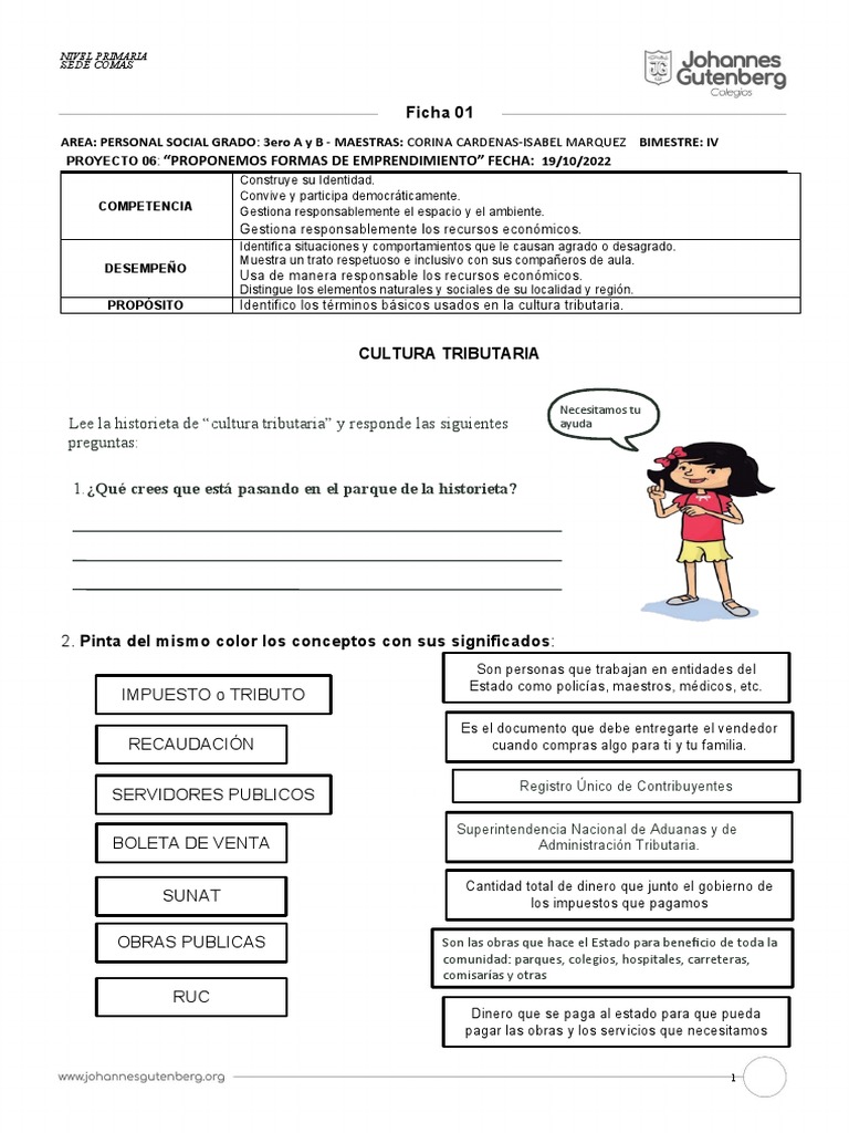 Ficha 01 PS Tributar | PDF | Impuestos | Economias