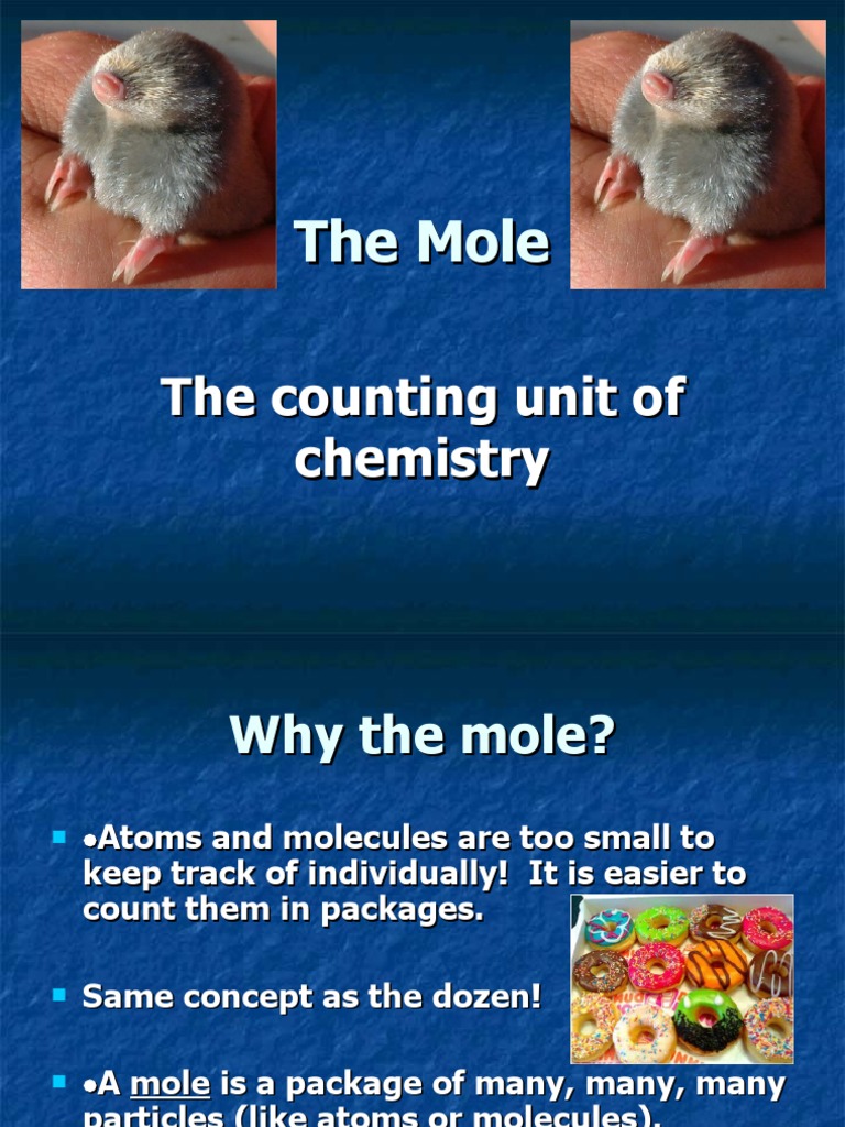 1 The Mole Concept | PDF | Mole (Unit) | Molecules