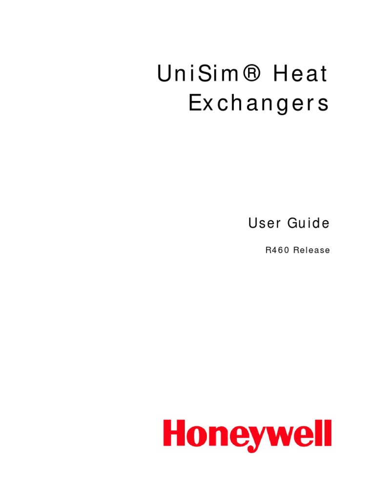 UniSim Heat Exchangers User Guide | PDF | Heat Exchanger | Thermodynamics