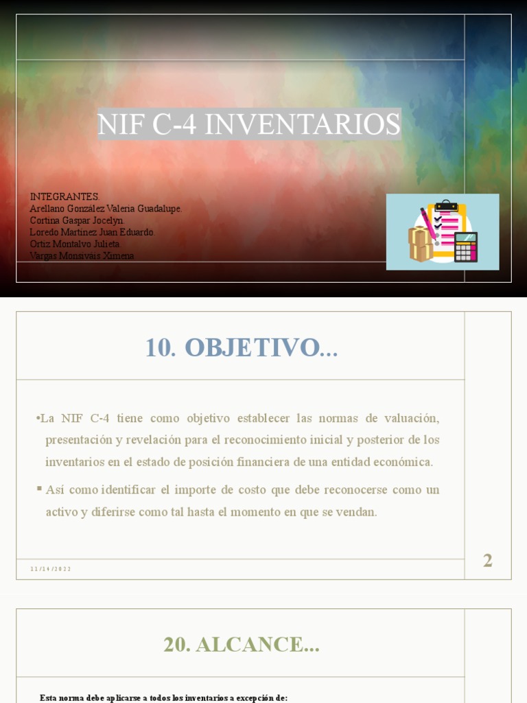 Normas NIF C-4 sobre Inventarios | PDF | Costo | Inventario
