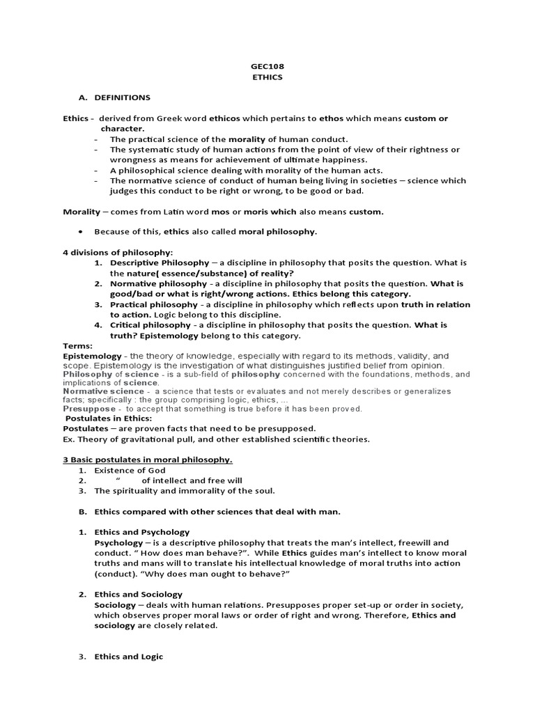 ETHICAL DECISIONS | PDF | Morality | Conscience