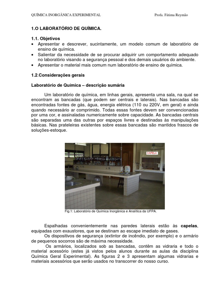 1a Aula - Edo Lab - Química | PDF