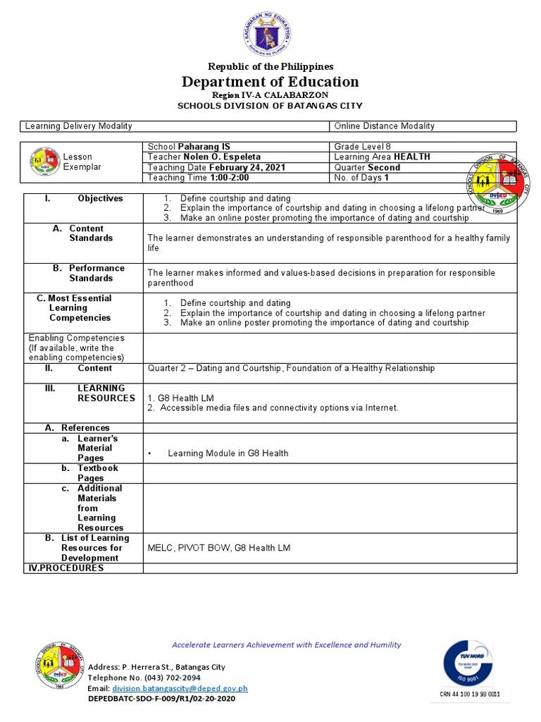 Idea Lesson Exemplar | Download Free PDF | Learning | Communication