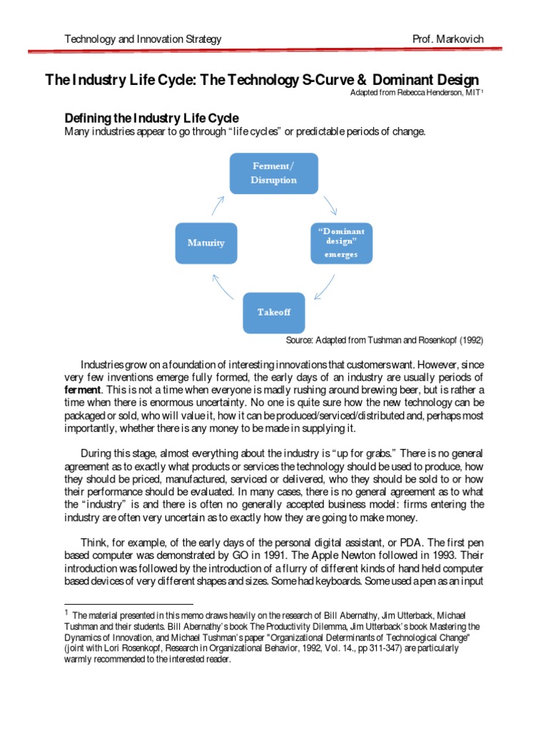 Industry Life Cycle Theory Review – OBPFY