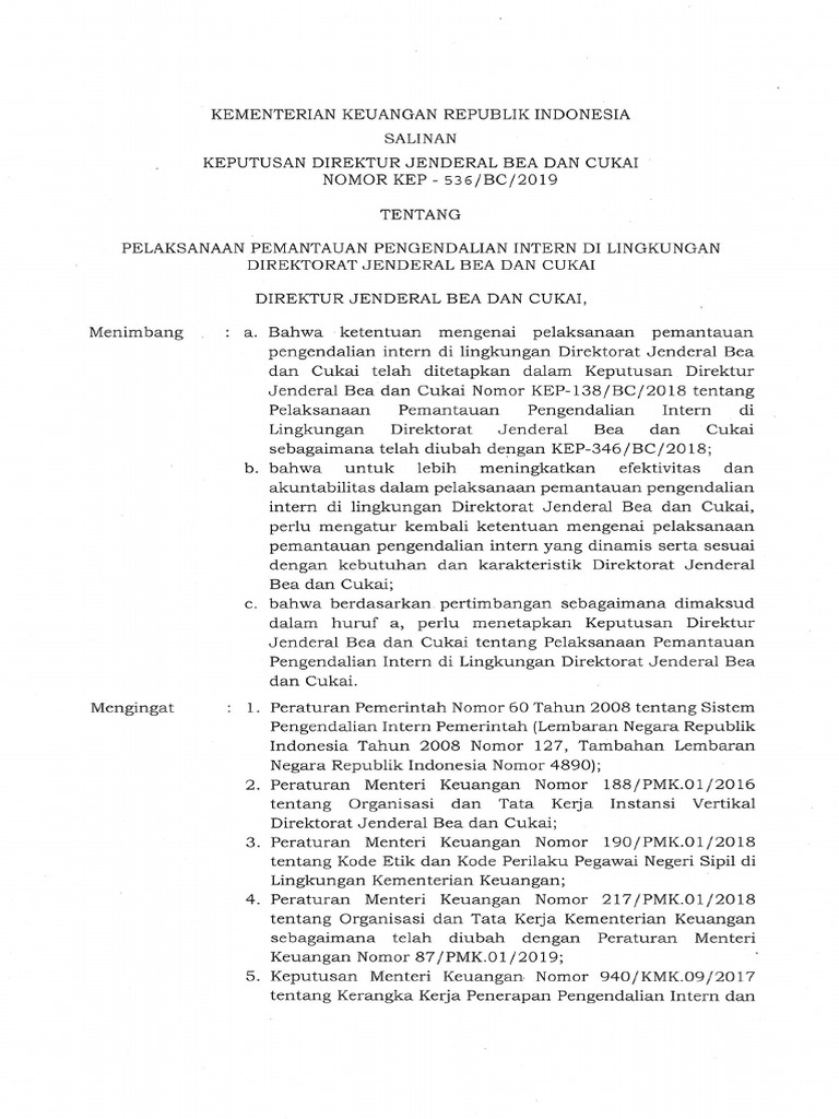 Kep-536 BC 2019 | PDF