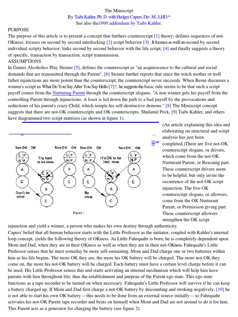 The Mini Script- Taibi Kahler | Personality Type | Reinforcement