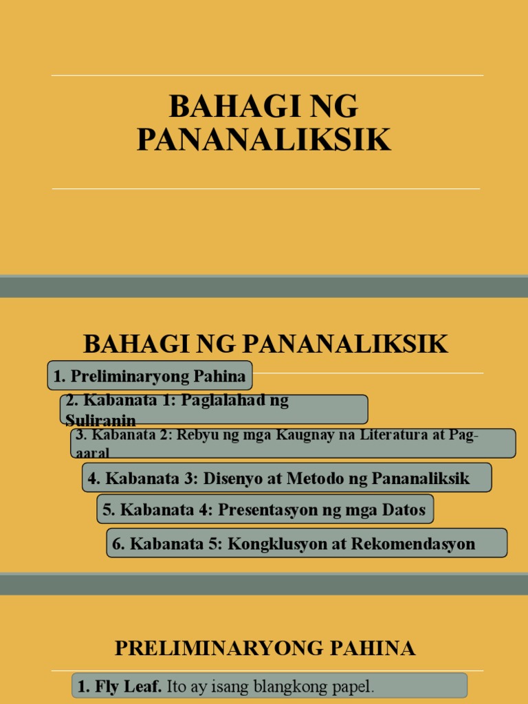 Bahagi Ng Pananaliksik Pdf