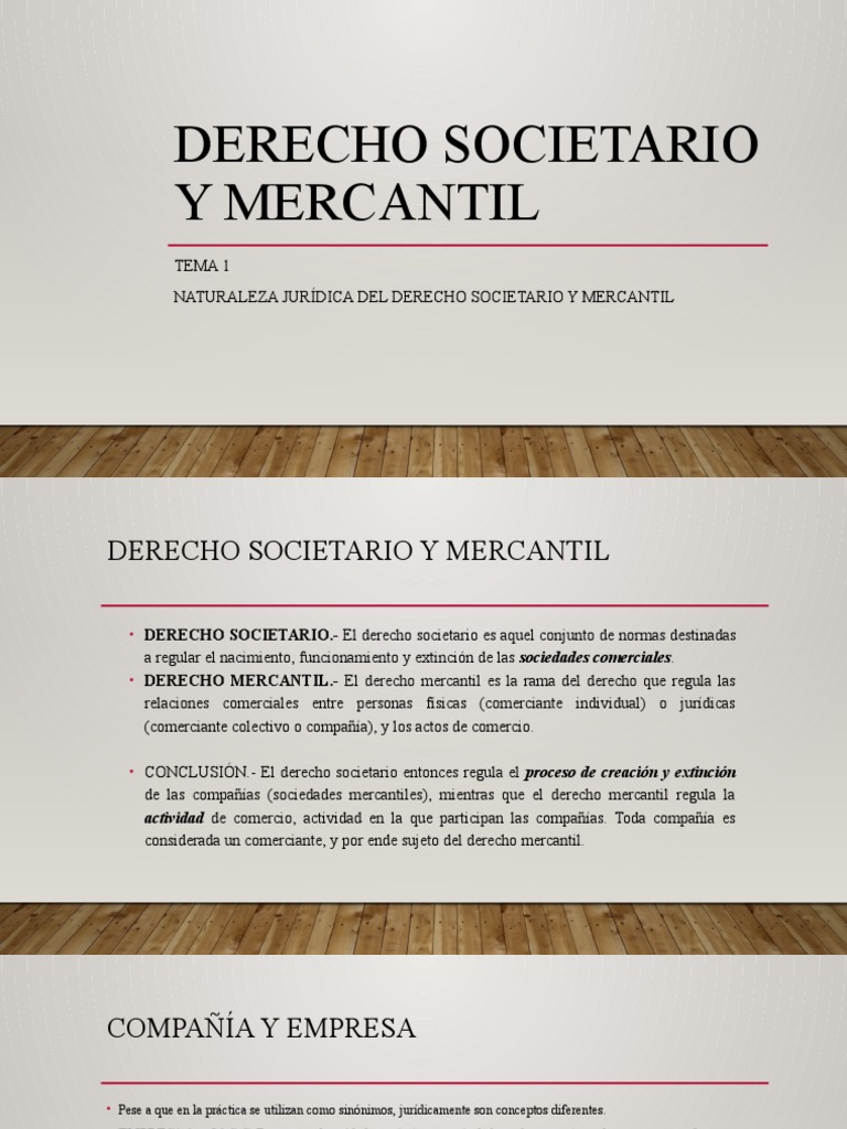 Derecho Societario y Mercantil Temas 1 - 4 | PDF | Derecho Corporativo | Sociedad de ...