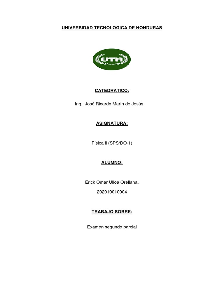 Examen 2 Fisica Ll. | PDF