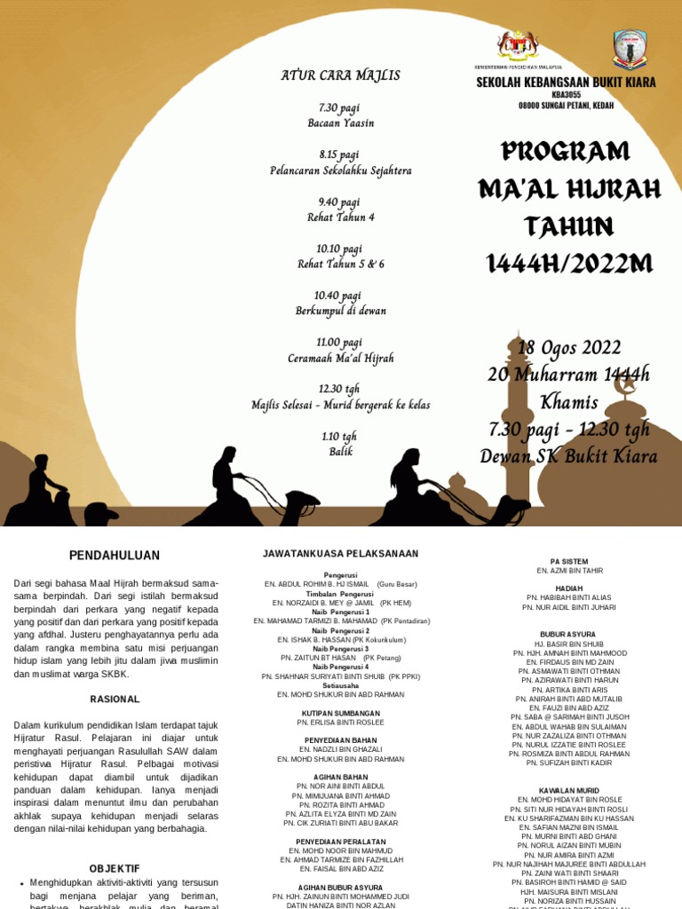 Brosur Program Sambutan Maal Hijrah 2022 | PDF