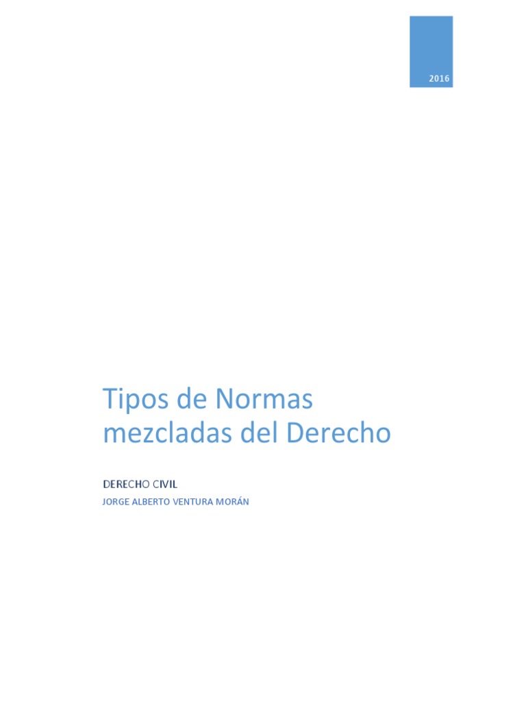 Tipos de Normas Del Derecho | PDF | Estado (política) | Ciencias Políticas