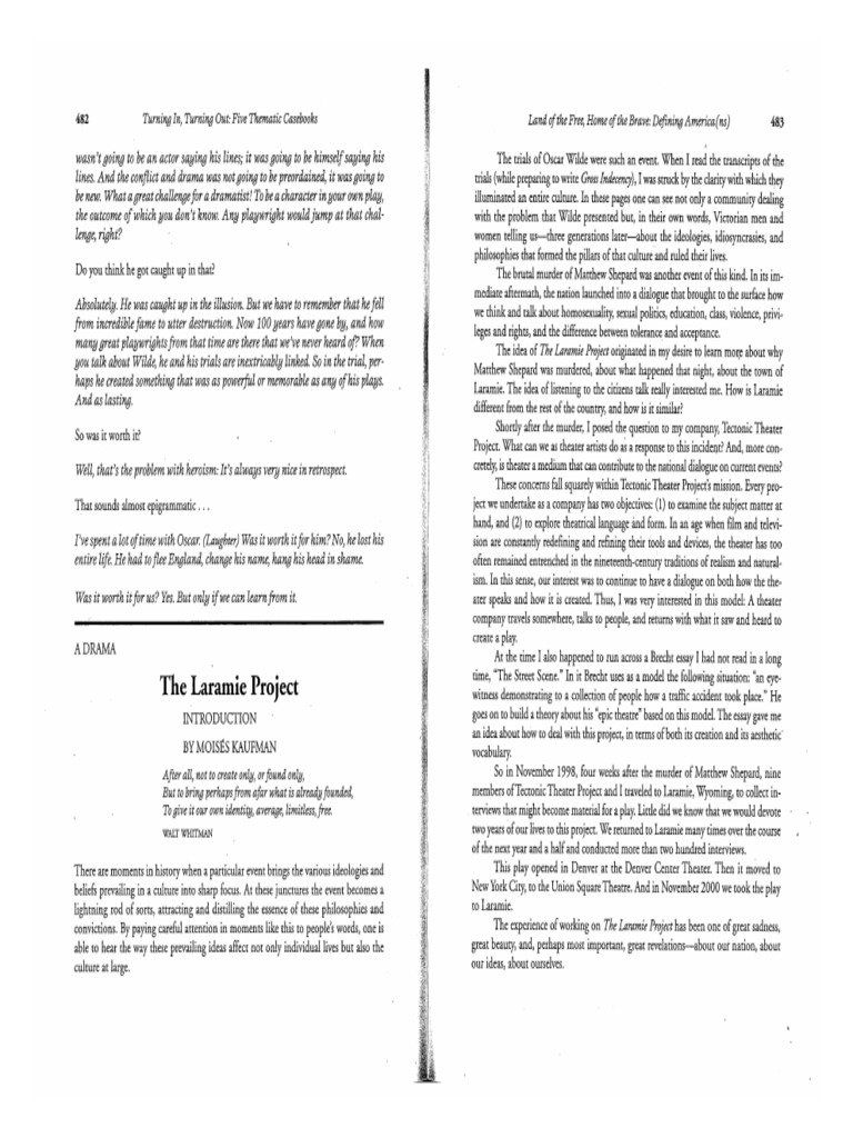 The Laramie Project | PDF