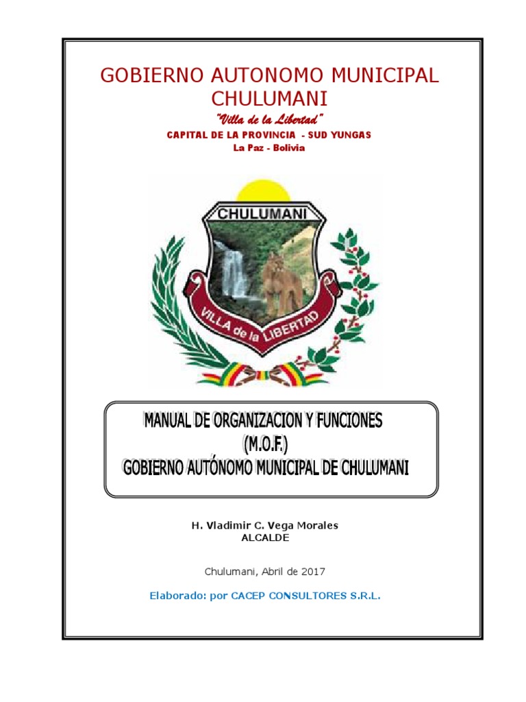 Manual de Organizacion y Funciones | Descargar gratis PDF | Dominio eminente | Alcalde