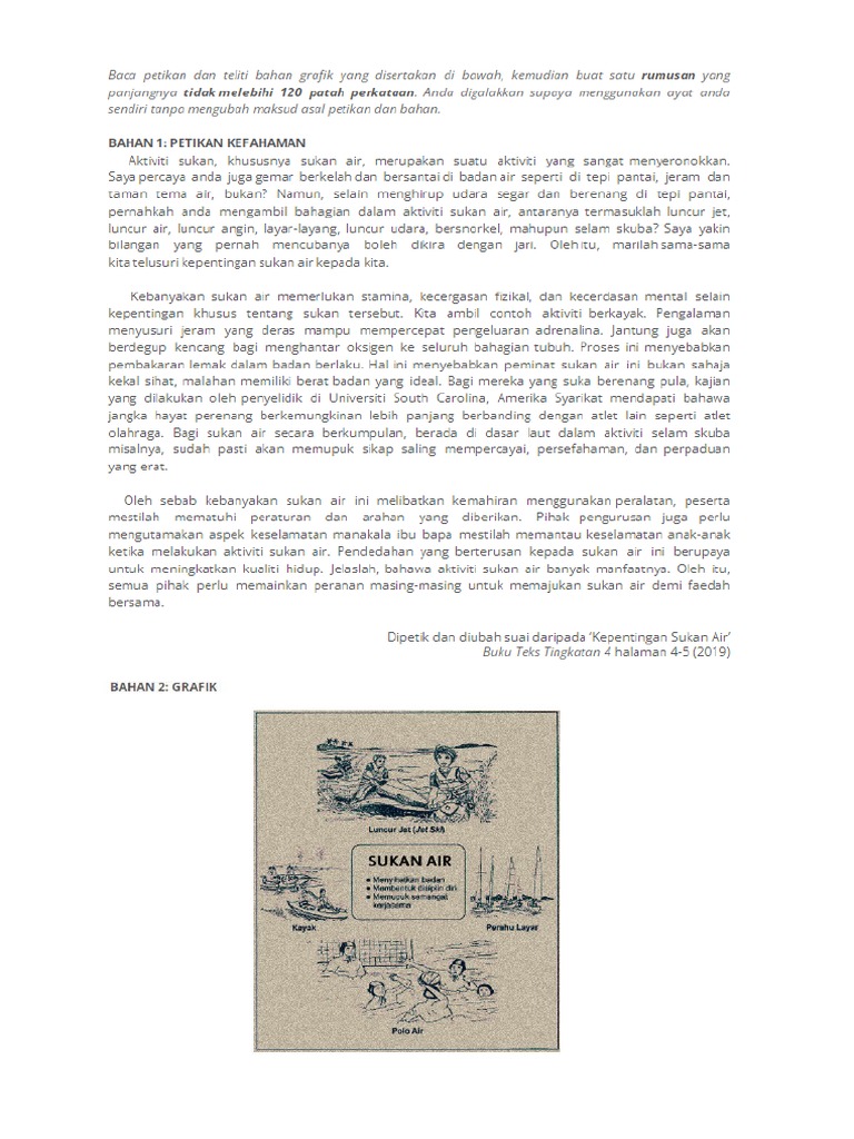 Rumusan Sukan Air | PDF