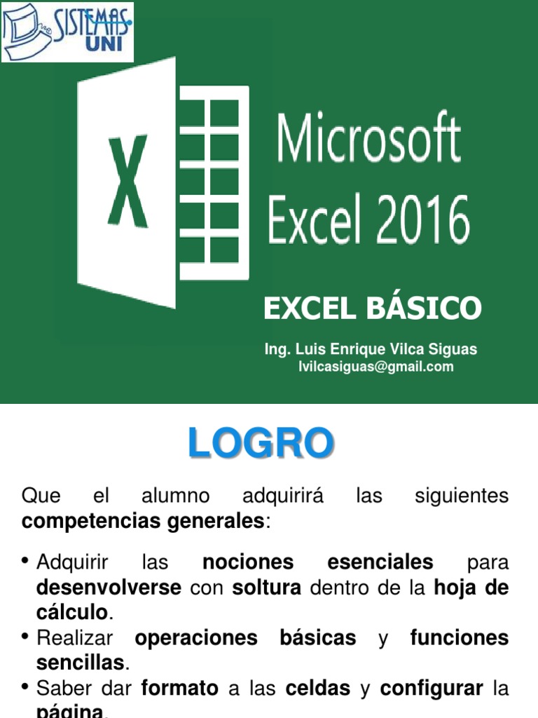 Primeros Pasos Excel 2016 | PDF | Microsoft Excel | Hoja de cálculo