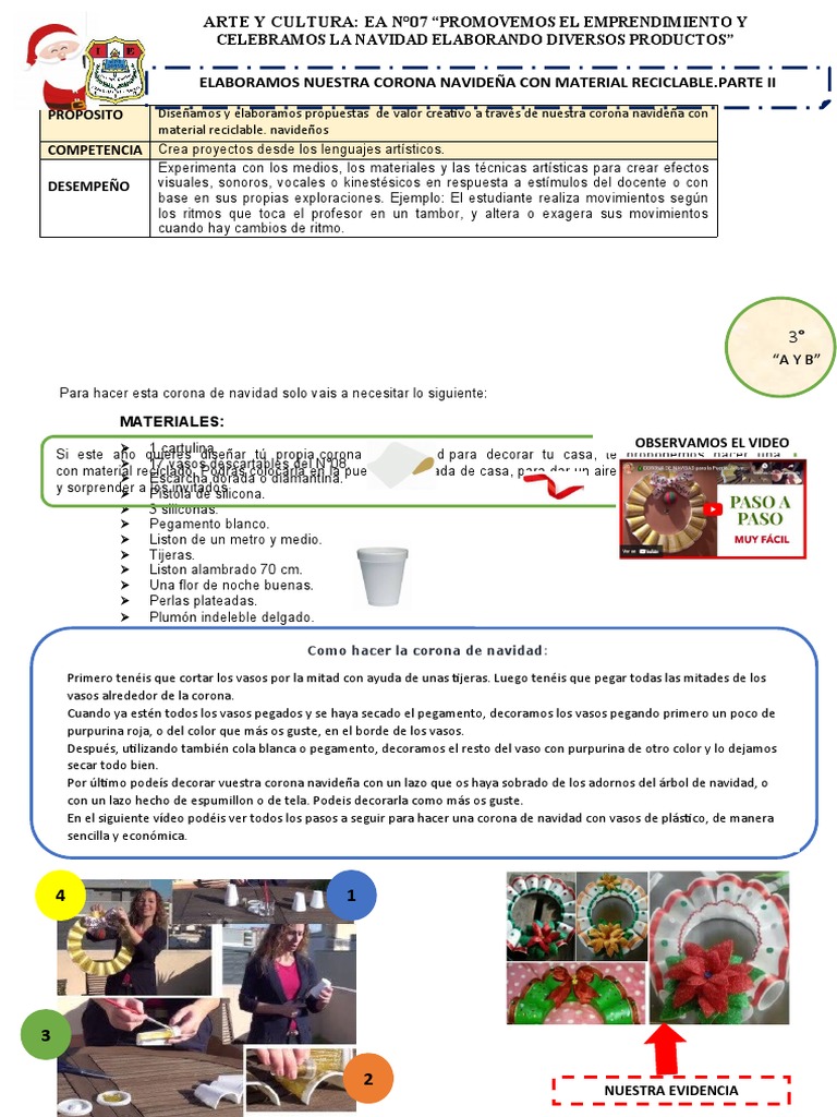 Actividad Corona Navideña | PDF | Navidad