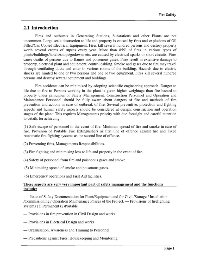 A Comprehensive Guide to Fire Safety Management in Power Generation ...