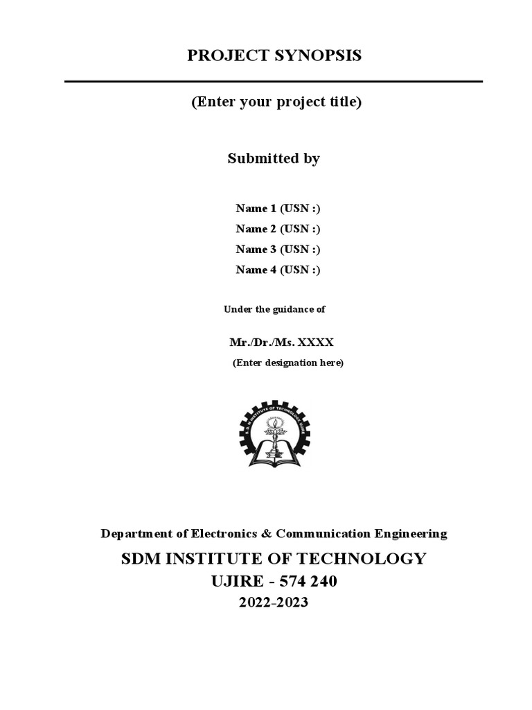 synopsis-template | PDF