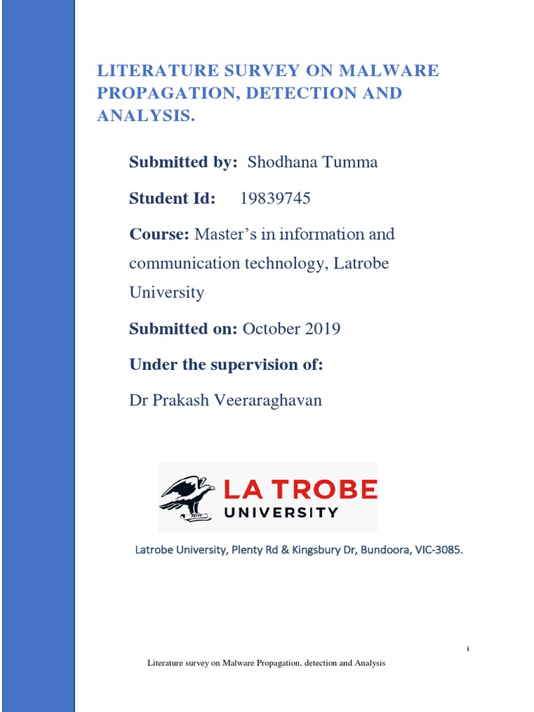 Literature Survey On Malware Propagation, Detection and Analysis | PDF | Malware | Computer Virus