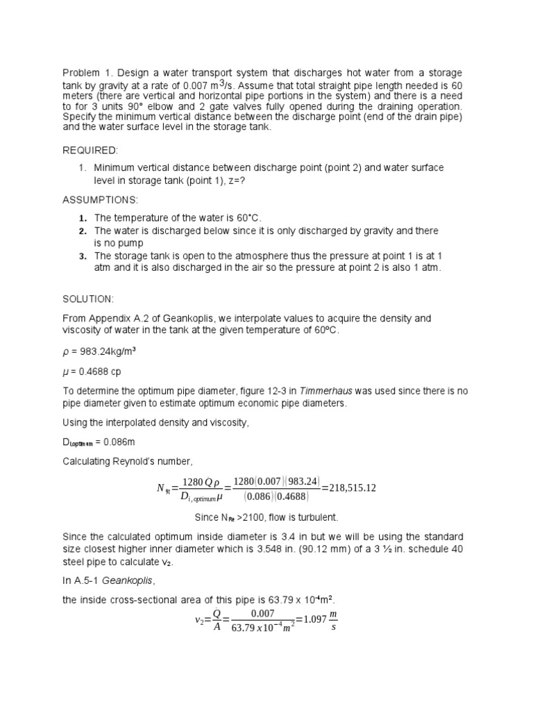 Problem 1 | PDF | Water | Mechanical Engineering