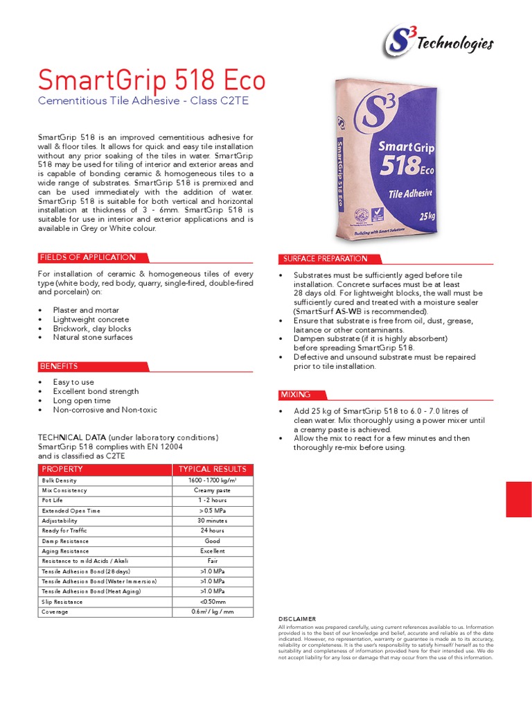 SmartGrip-518 240718 | PDF | Tile | Concrete