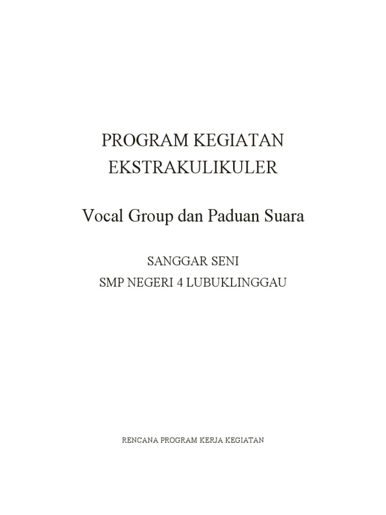 PROGRAM KEGIATAN Padus | PDF