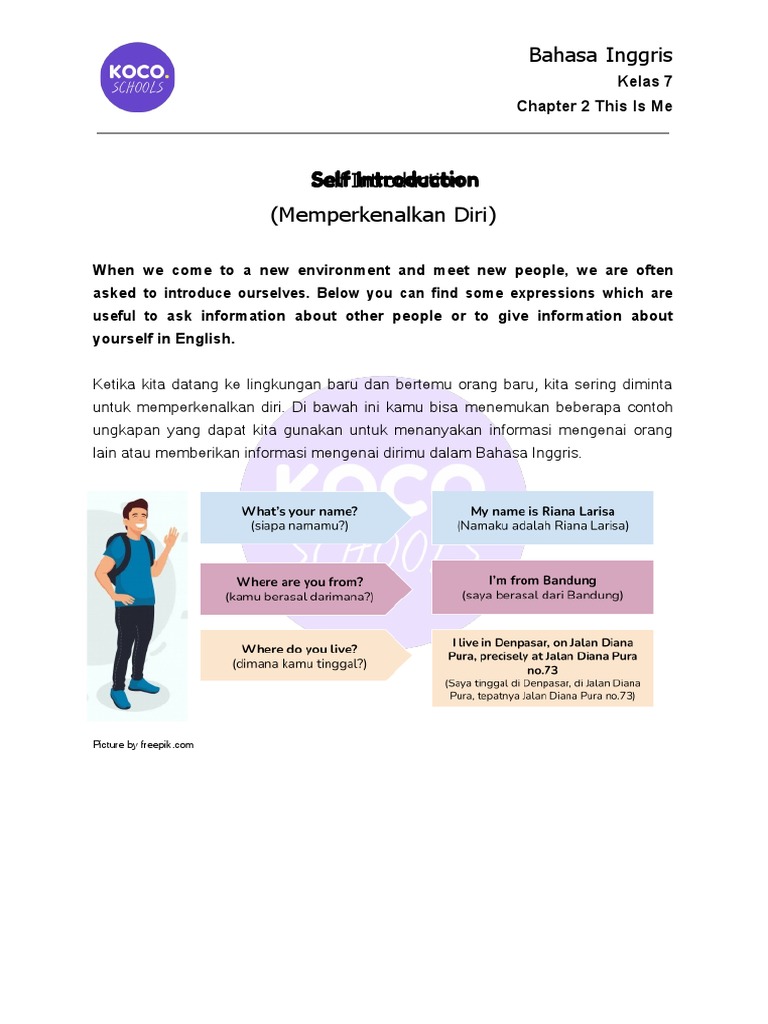 Revision Note - Bahasa Inggris Kelas 7 - This Is Me | PDF