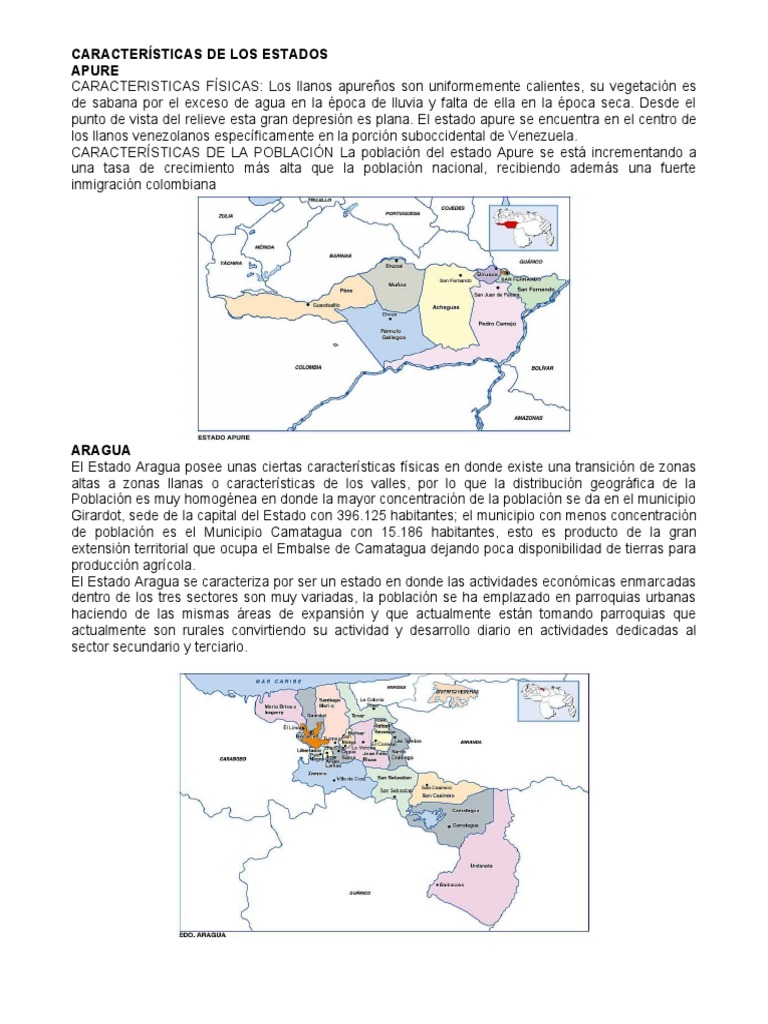 Características del Estado Apure | PDF | Venezuela | Geografía