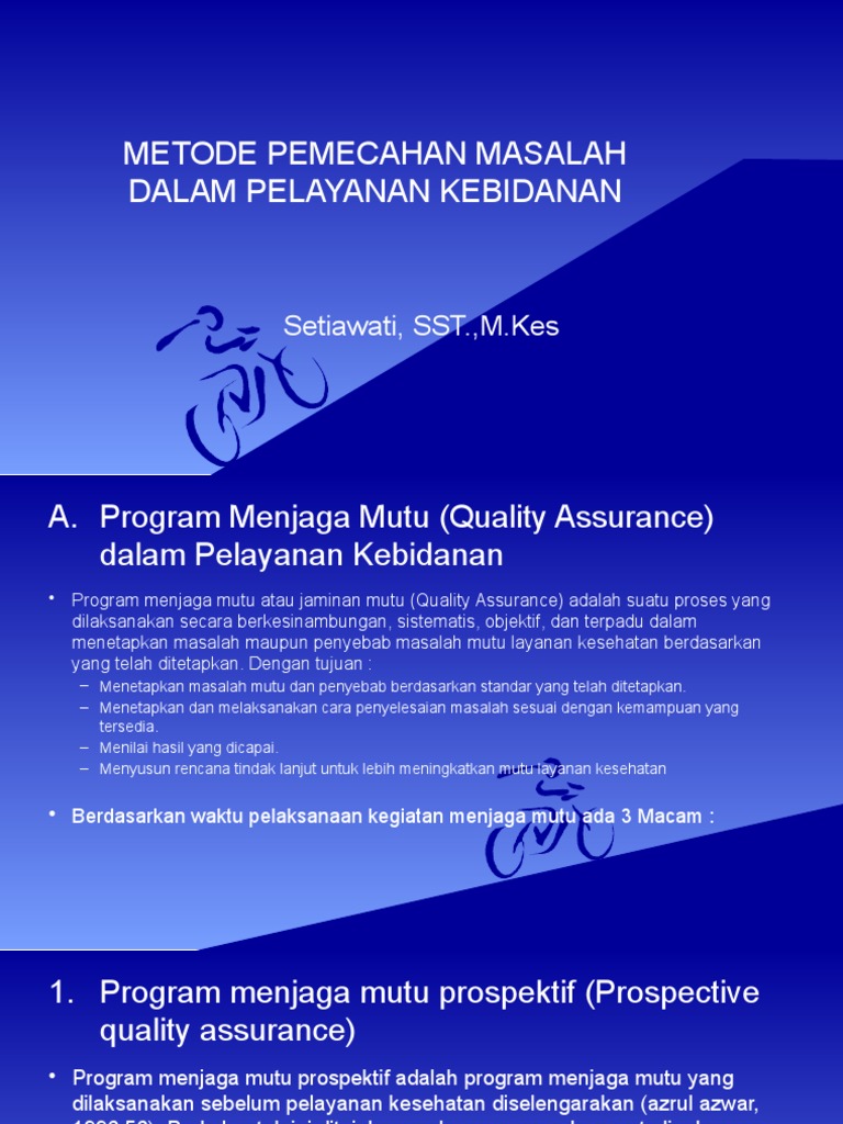 Metode Pemecahan Masalah Dalam Pelayanan Kebidanan | PDF