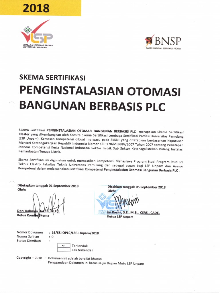 Skema Sertifikasi PLC Otomasi Bangunan | PDF