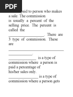 Solving Word Problems Involving Commission | PDF | Percentage | Business
