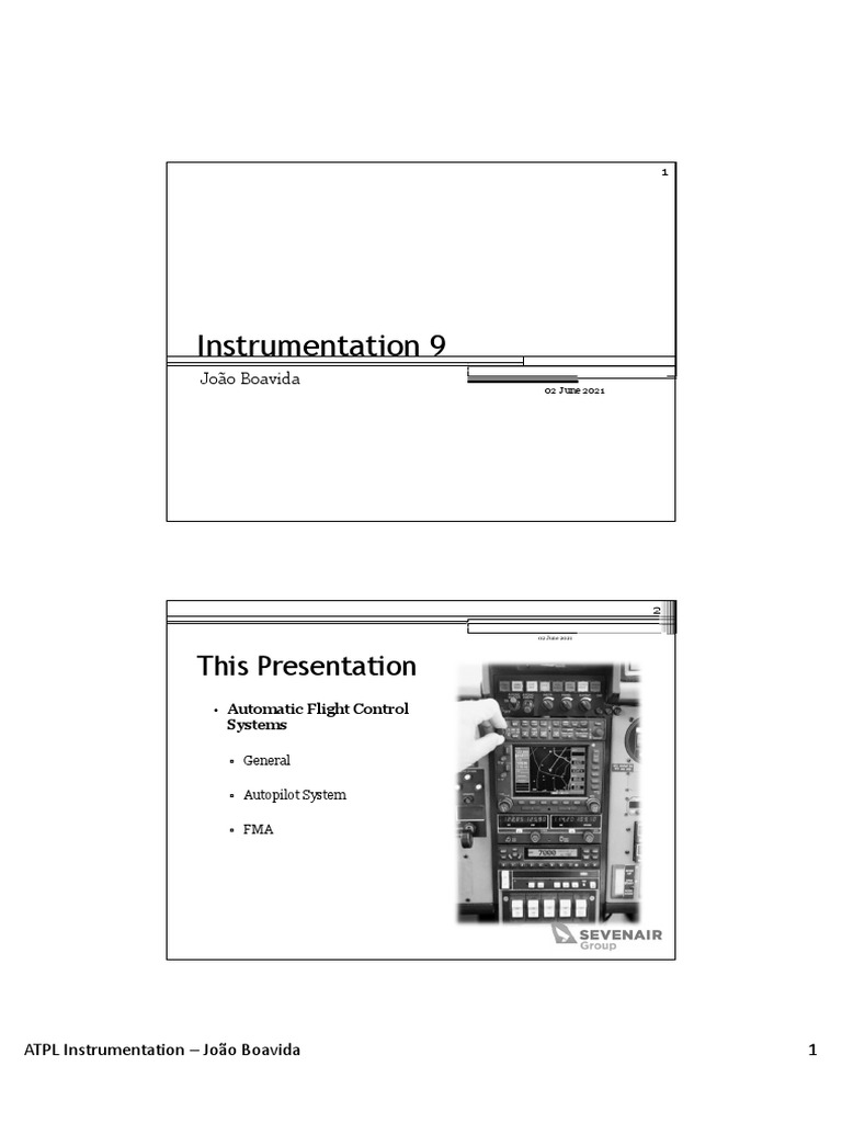 Handouts Instrumentation 9 Autoflight I | PDF | Control Theory ...